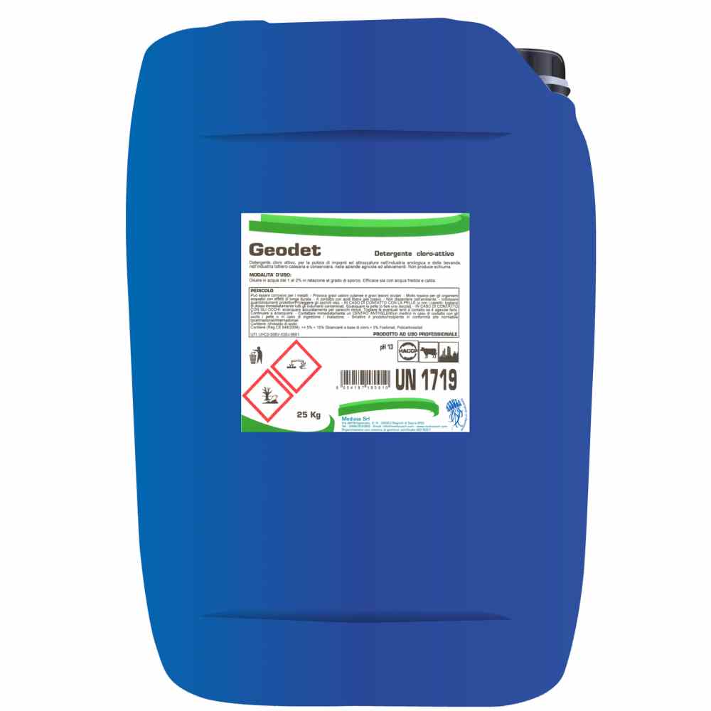 Detergent Igienizant Alcalin cu Clor Activ Geodet 25L – Dezitec
